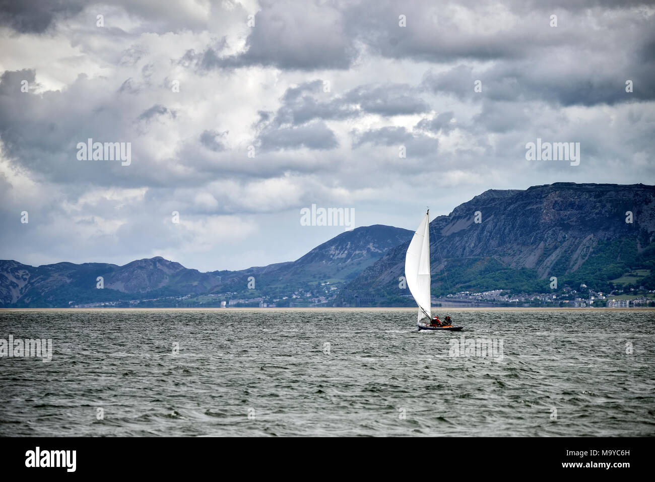 Boat sailing in menai straits hi-res stock photography and images - Alamy