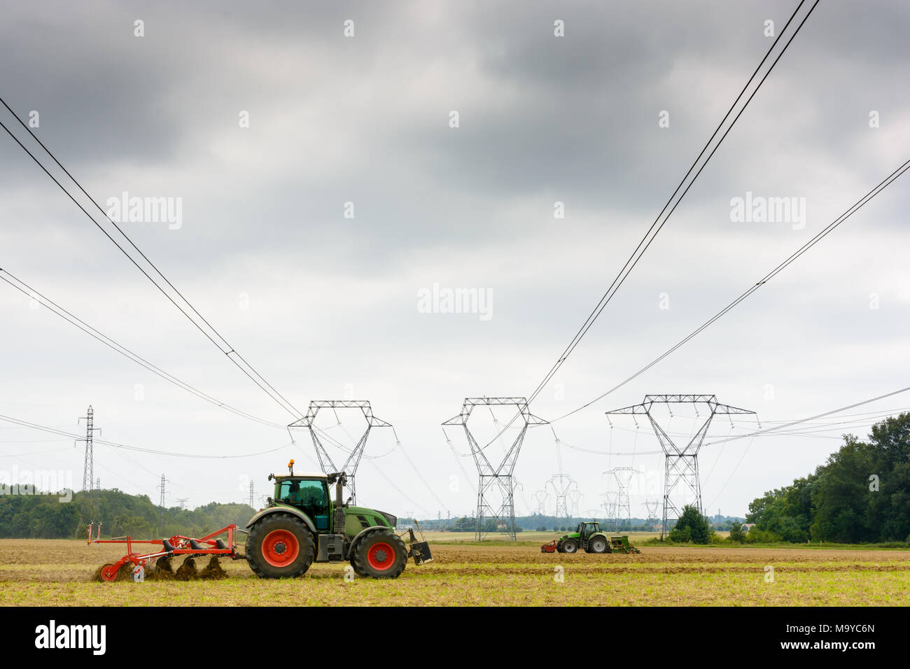 High voltage power lines france hi-res stock photography and images - Alamy