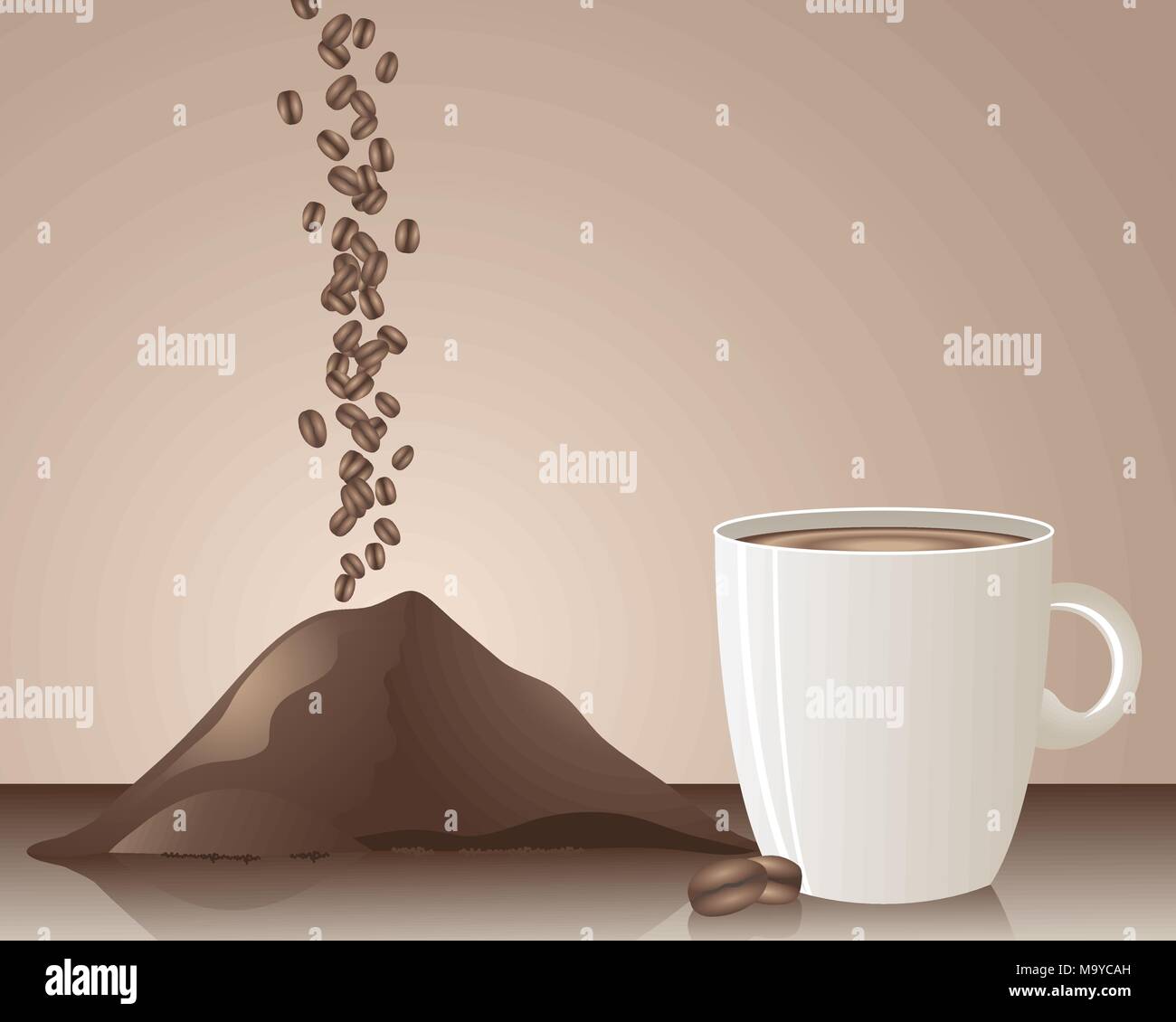Background instant coffee granules Stock Vector Images - Alamy
