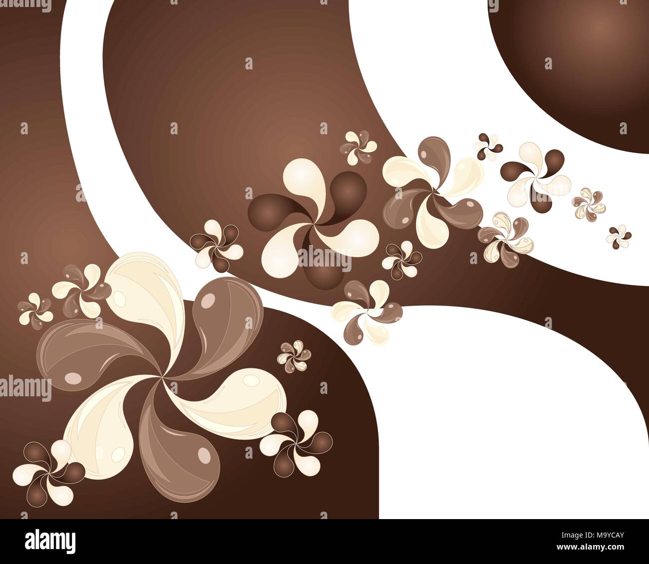 an illustration of dark and white chocolate abstract design with ...