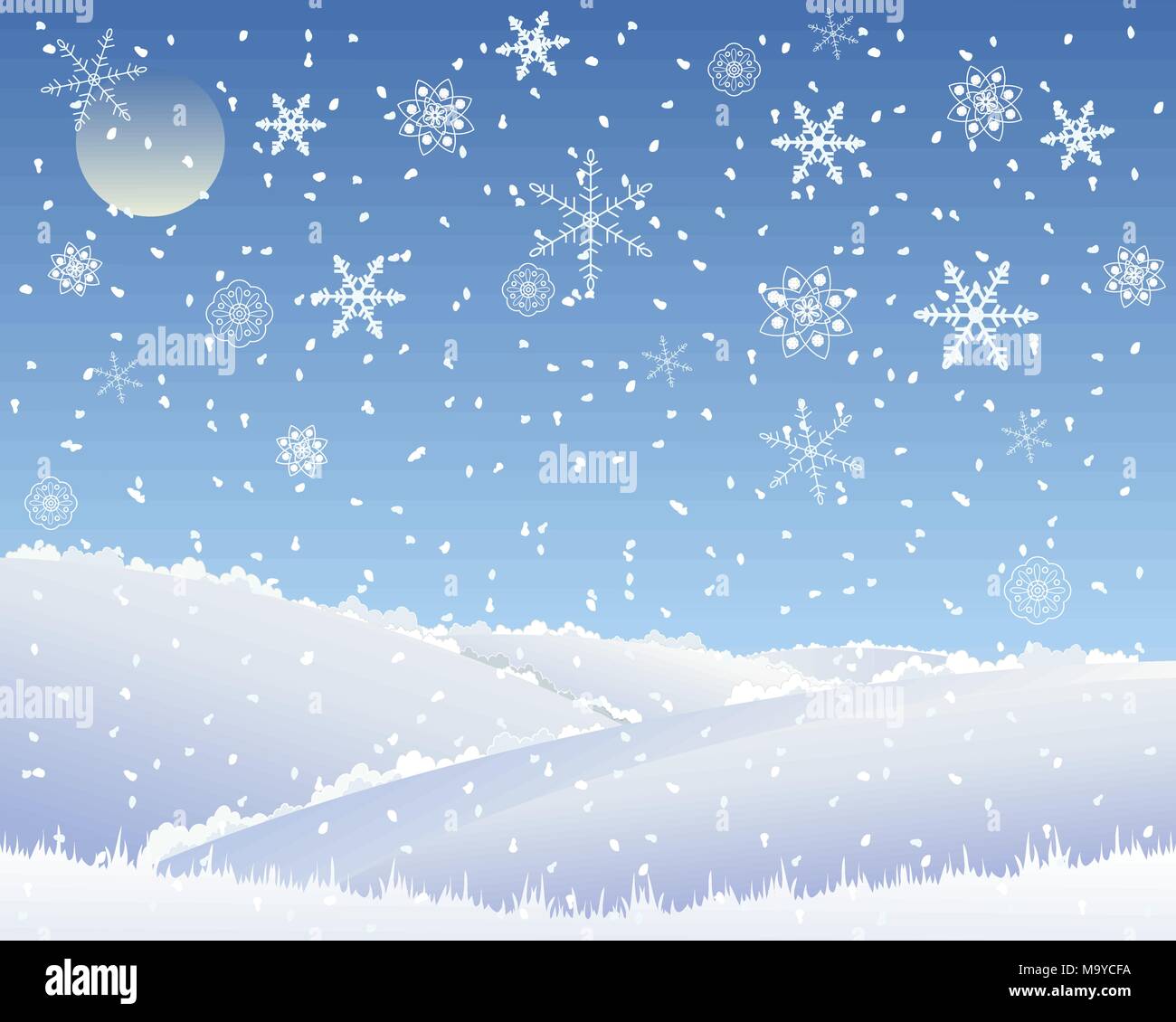 Snow ice in fields Stock Vector Images - Alamy