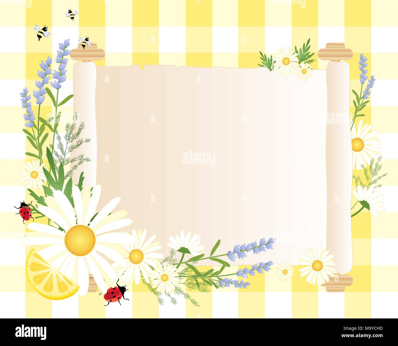 Lavender with insects Stock Vector Images - Alamy