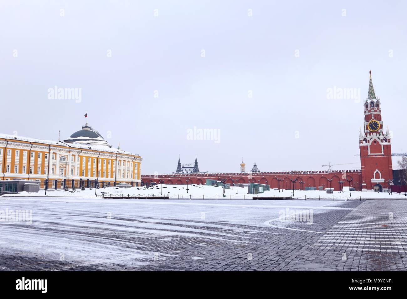 Inside of Moscow Kremlin, Russia. UNESCO World Heritage Site Stock ...