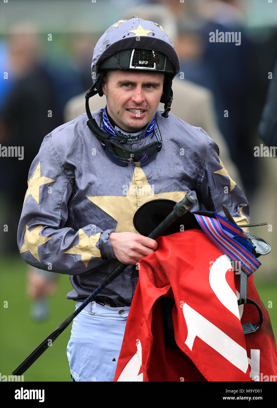 Jockey Tony Hamilton after the 32Red.com Spring Mile Handicap during ...