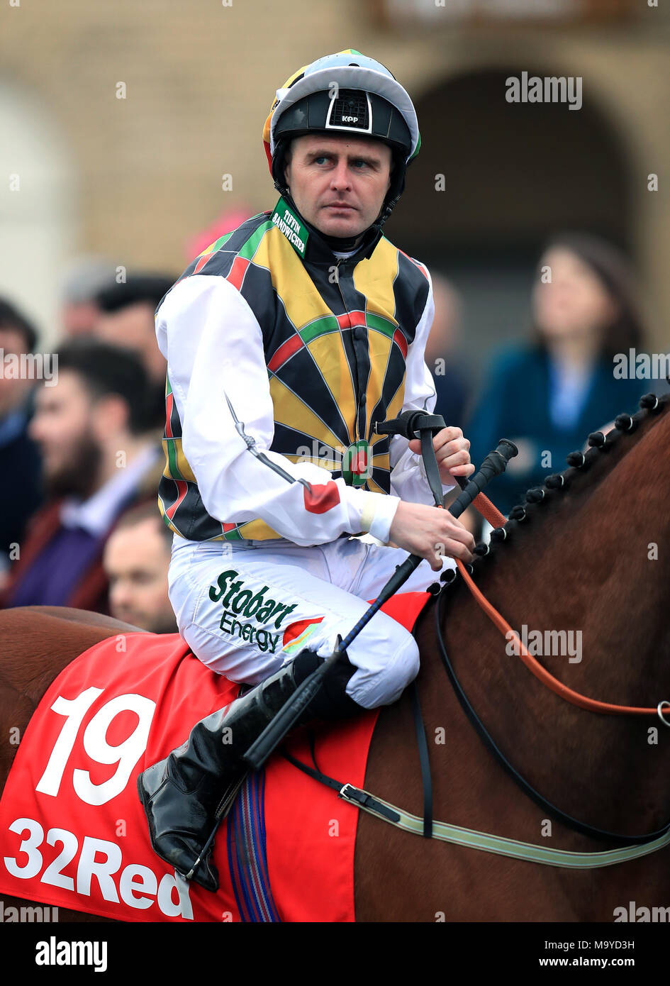 Jockey Tony Hamilton prior to 32Red Lincoln during 32Red Lincoln day at ...