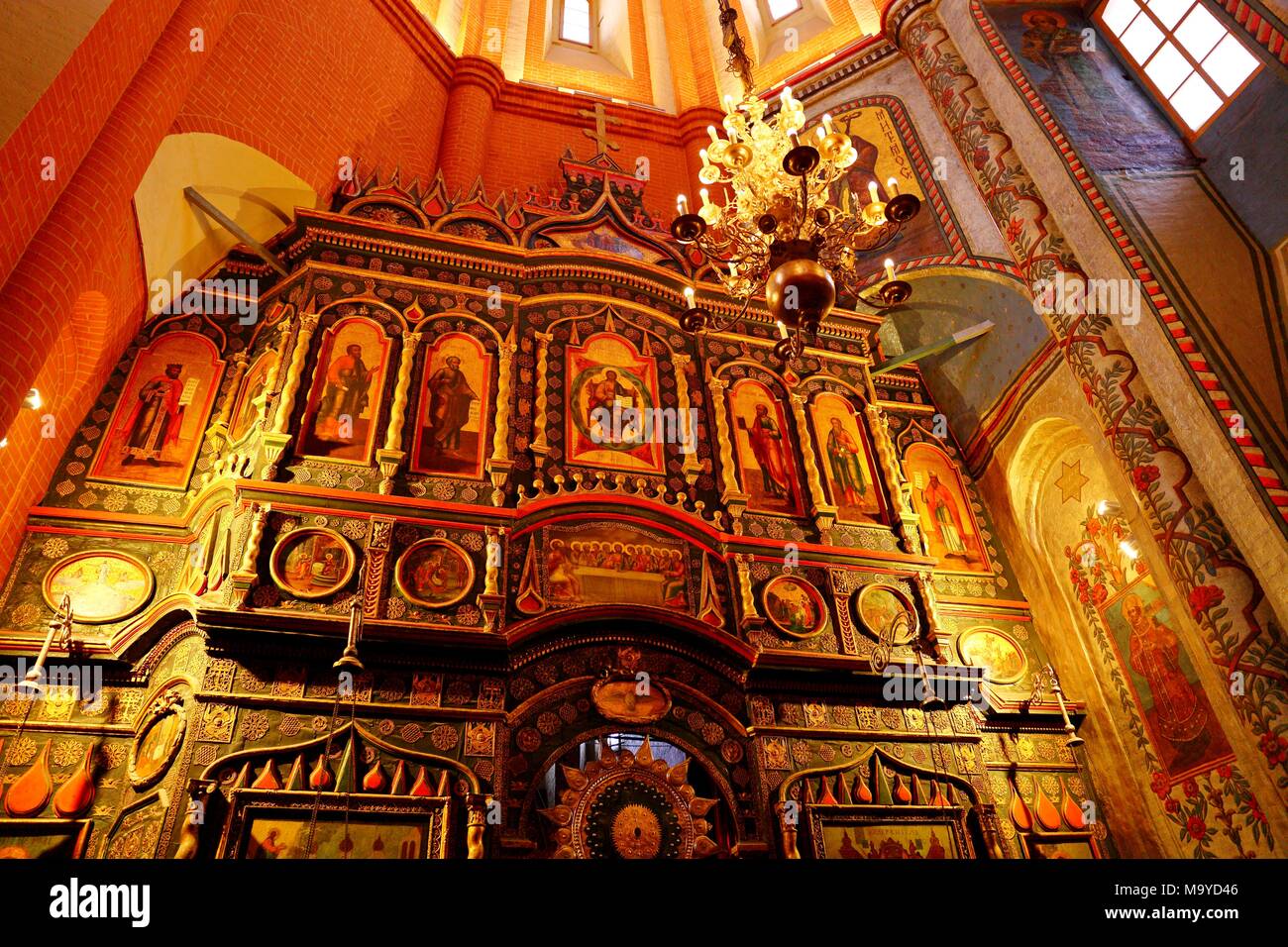 Inside of Moscow Kremlin, Russia. UNESCO World Heritage Site Stock ...