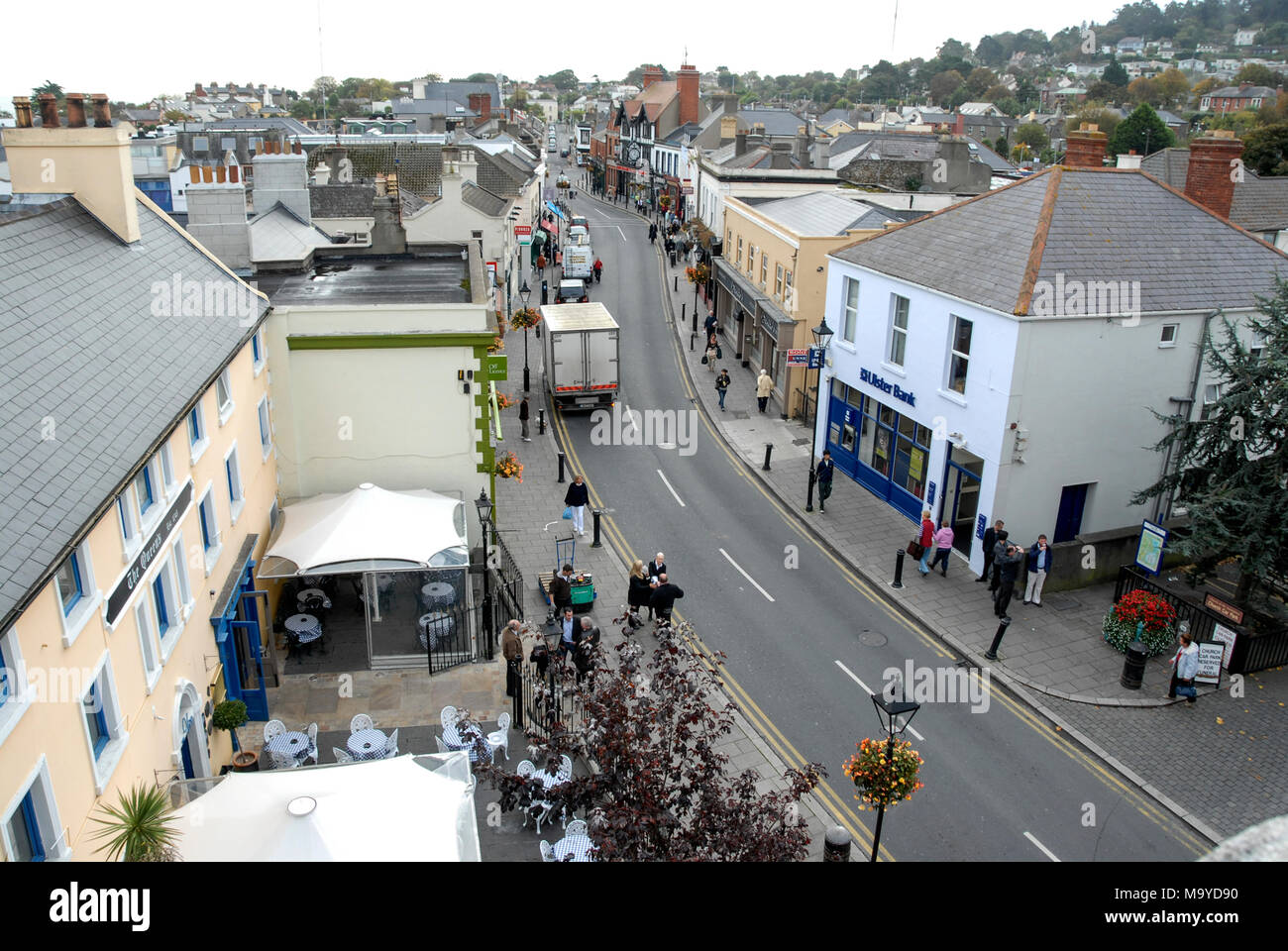 The village of Dalkey, a residential suburb south of Dublin in Southern ...