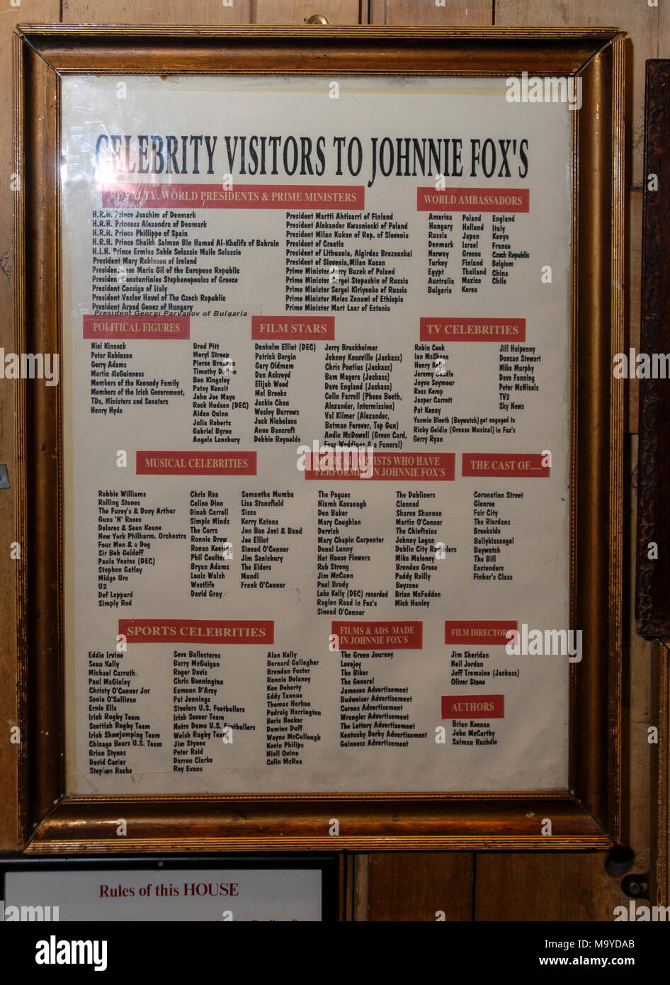 Johnny Fox Pub High Resolution Stock Photography and Images - Alamy