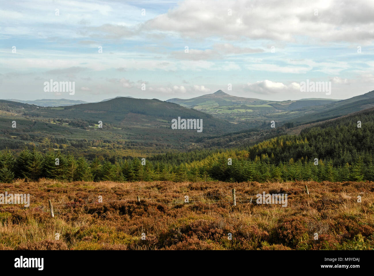 Remote country scenes in the Wicklow national park in Southern Ireland ...