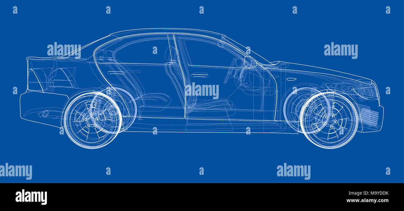 Concept car outline Stock Photo - Alamy