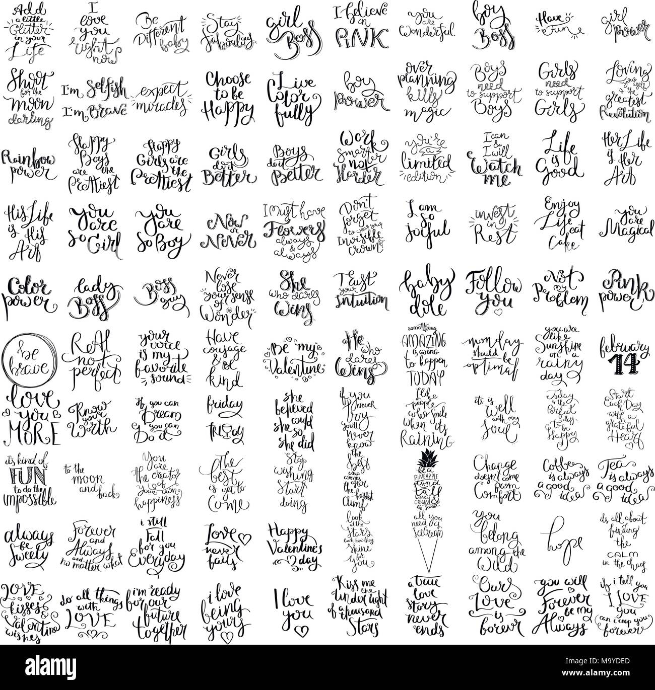 Collection of 100 hand written calligraphy quotes motivation for life ...
