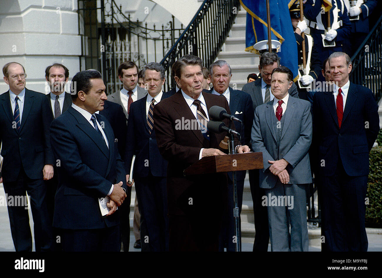 Washington DC., USA, March 12, 1985 President Ronald Reagan with ...