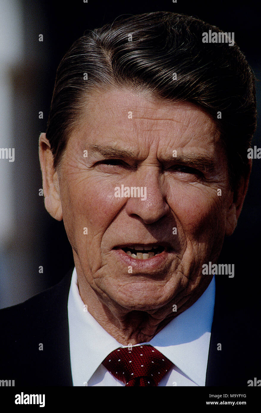 Washington, DC., February, 1985 President Ronald Reagan portrait ...