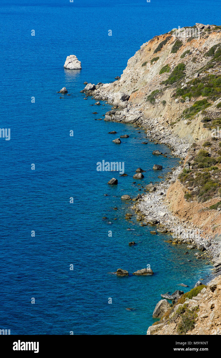 Coastline of Crete, wonderful blue sea, Greece Stock Photo - Alamy