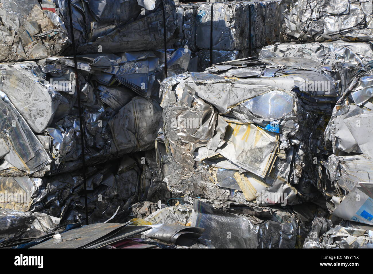 Scrap metal, wrecked and crushed parts Stock Photo - Alamy
