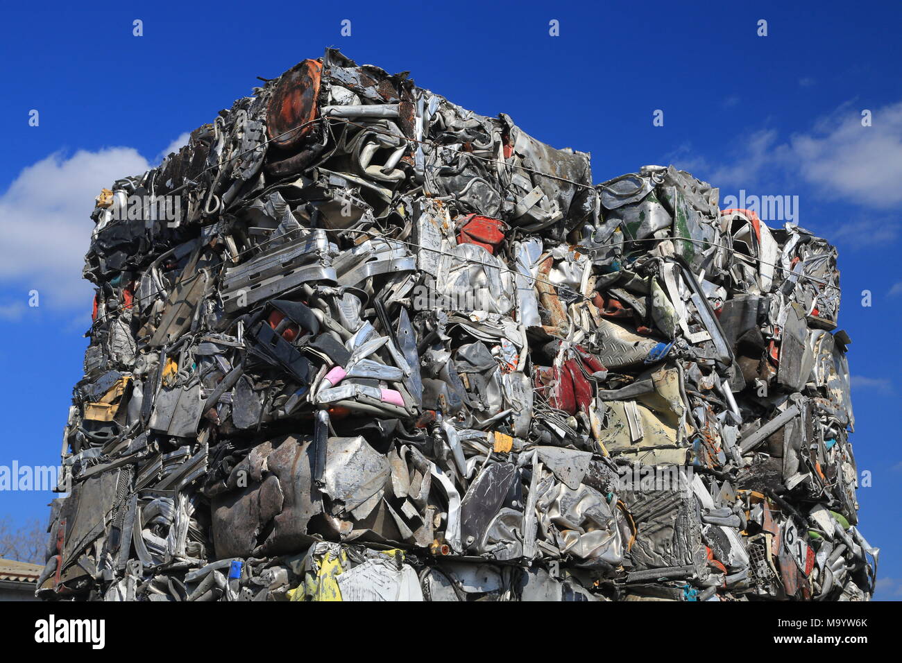 Scrap metal, wrecked and crushed parts Stock Photo - Alamy
