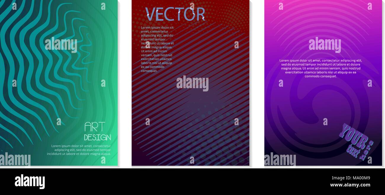 Covers design. Colorful halftone gradients. Future geometric patterns ...