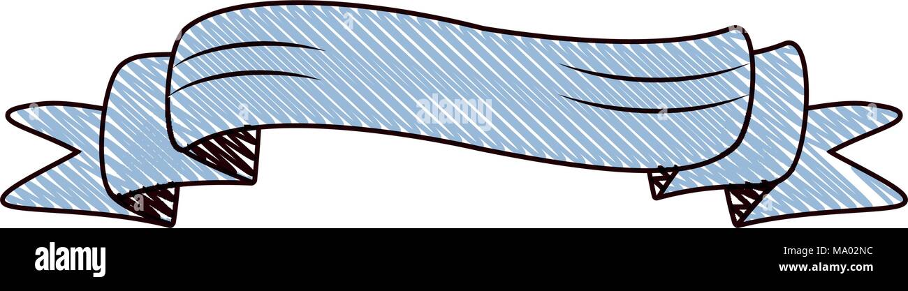 doodle ribbon element to decoration holiday celebration Stock Vector ...