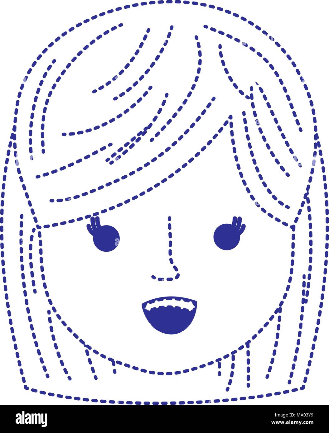 dotted shape profile woman head to social user Stock Vector Image & Art ...