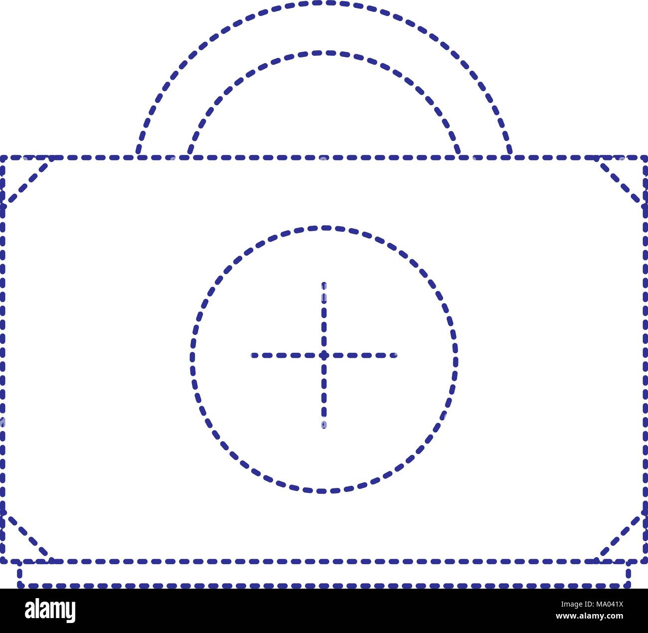 dotted shape first aid kith medical briefcase Stock Vector Image & Art ...