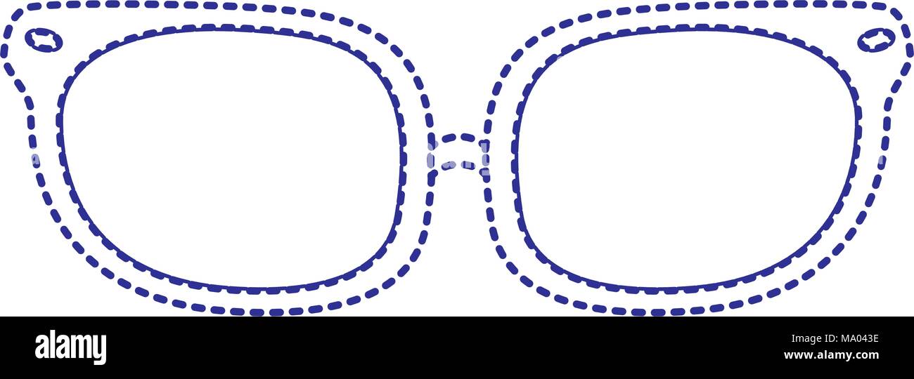dotted shape optical glasses object with frame style Stock Vector Image ...