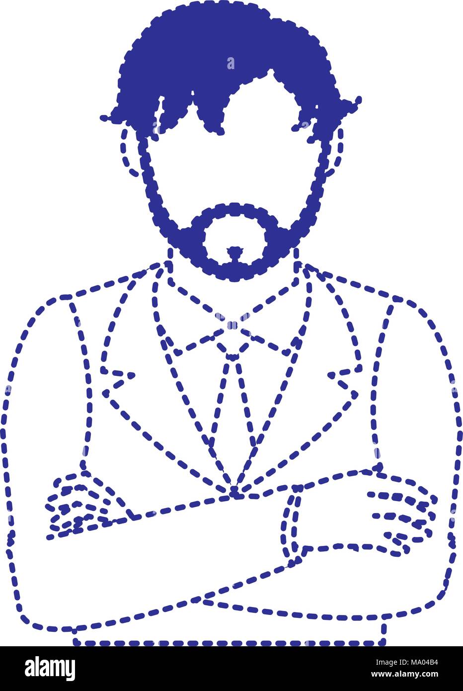 dotted shape man doctor with faceless and medicine uniform Stock Vector ...