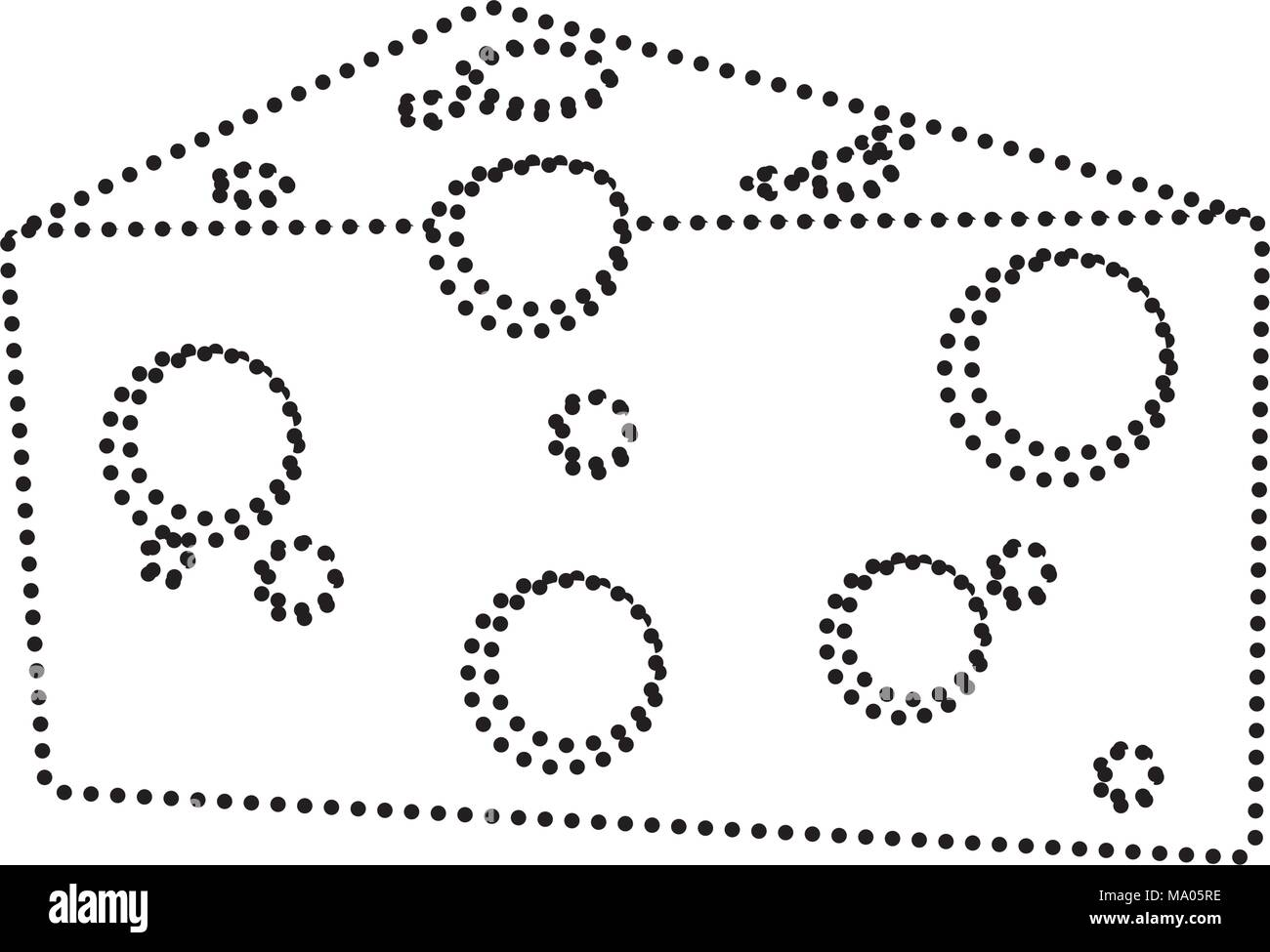 dotted shape yummy cheese food with nutrient and vitamin Stock Vector ...