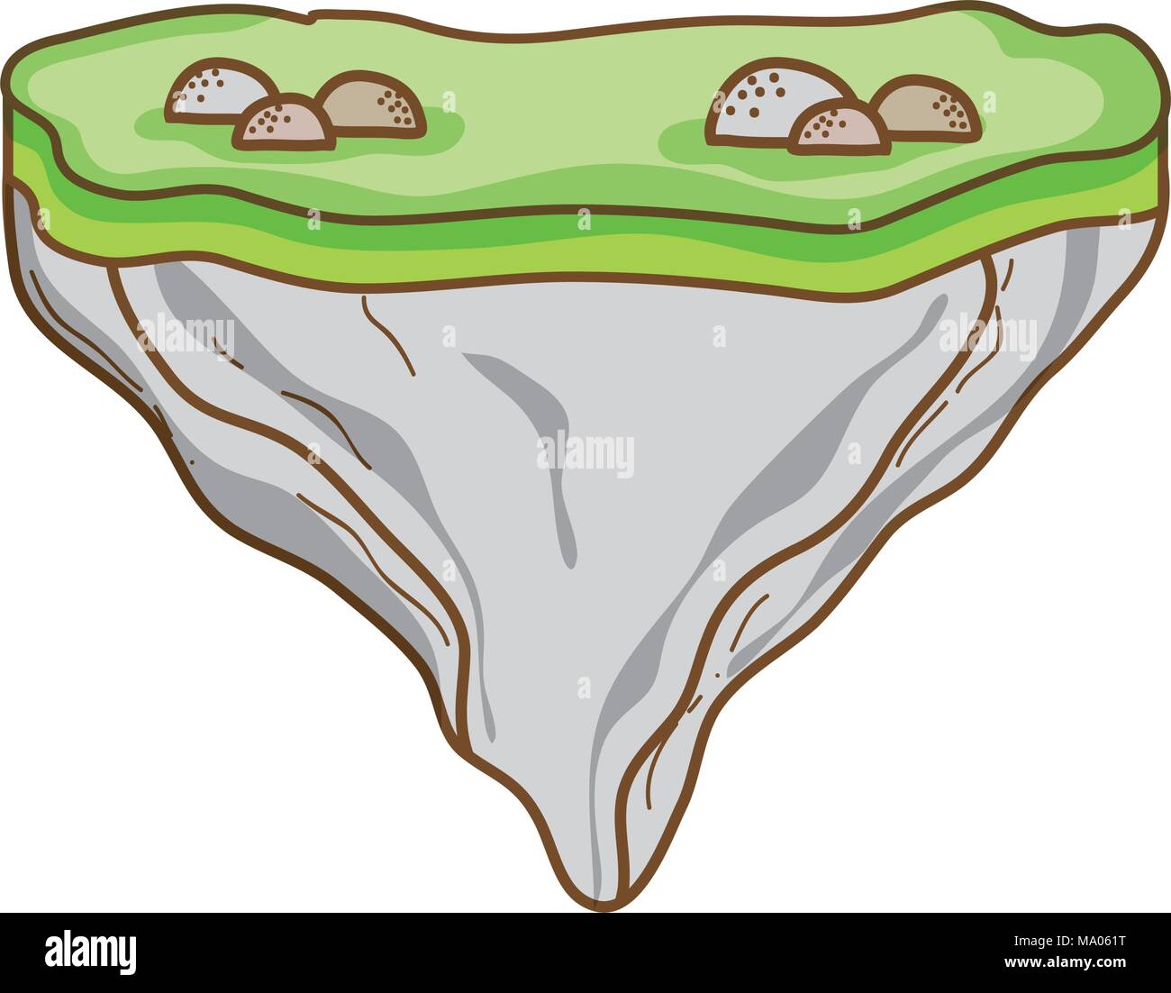 natural rock floating beauty island Stock Vector Image & Art - Alamy