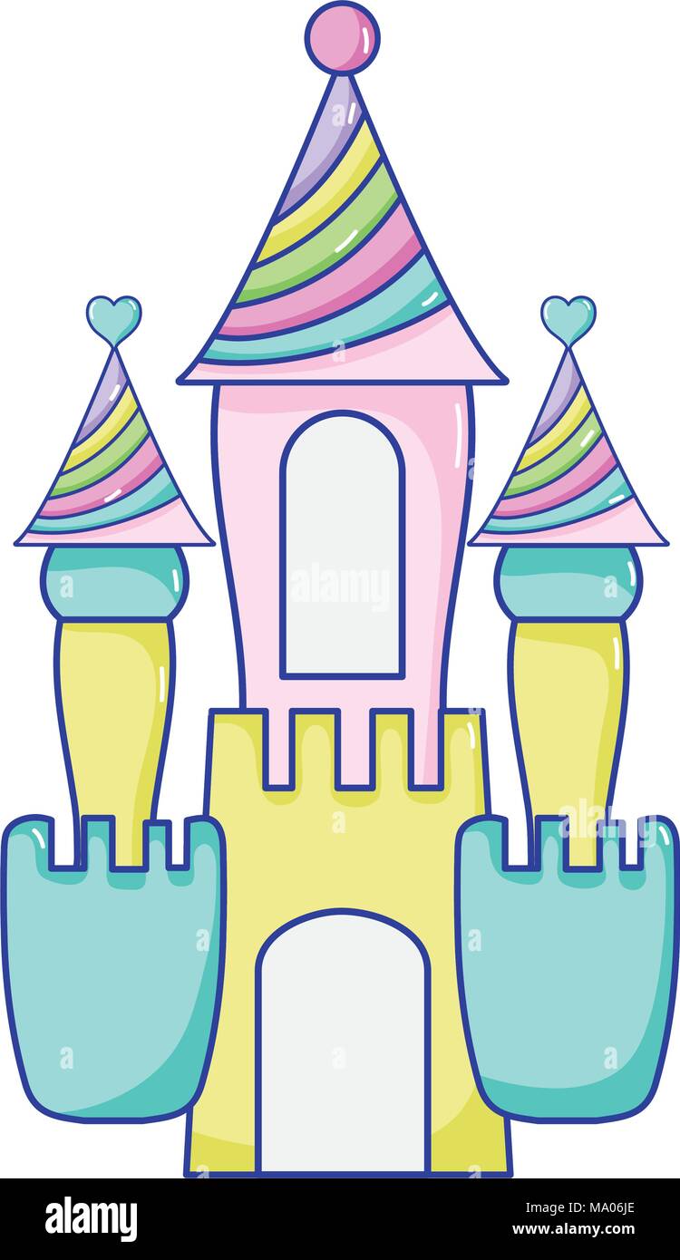 fantasty medieval castle with cute design Stock Vector Image & Art - Alamy