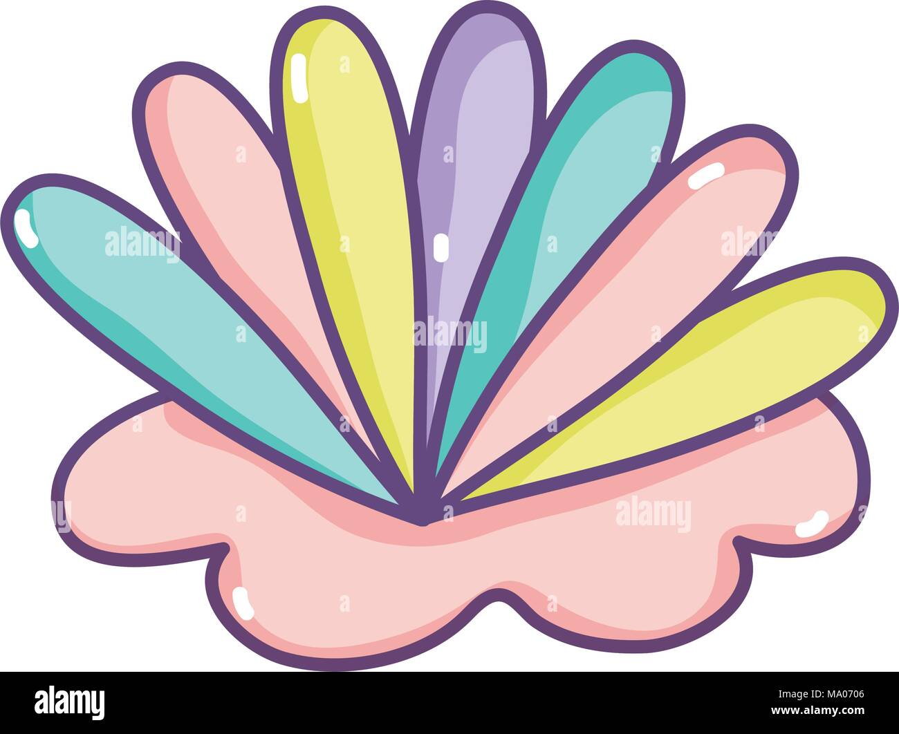 beauty marine flower with nature petals Stock Vector Image & Art - Alamy