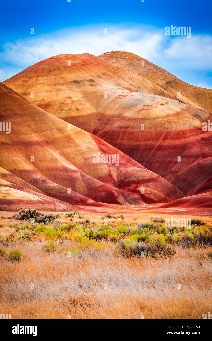 Colorful clay hills in the Painted Hills of Oregon, USA Stock Photo - Alamy