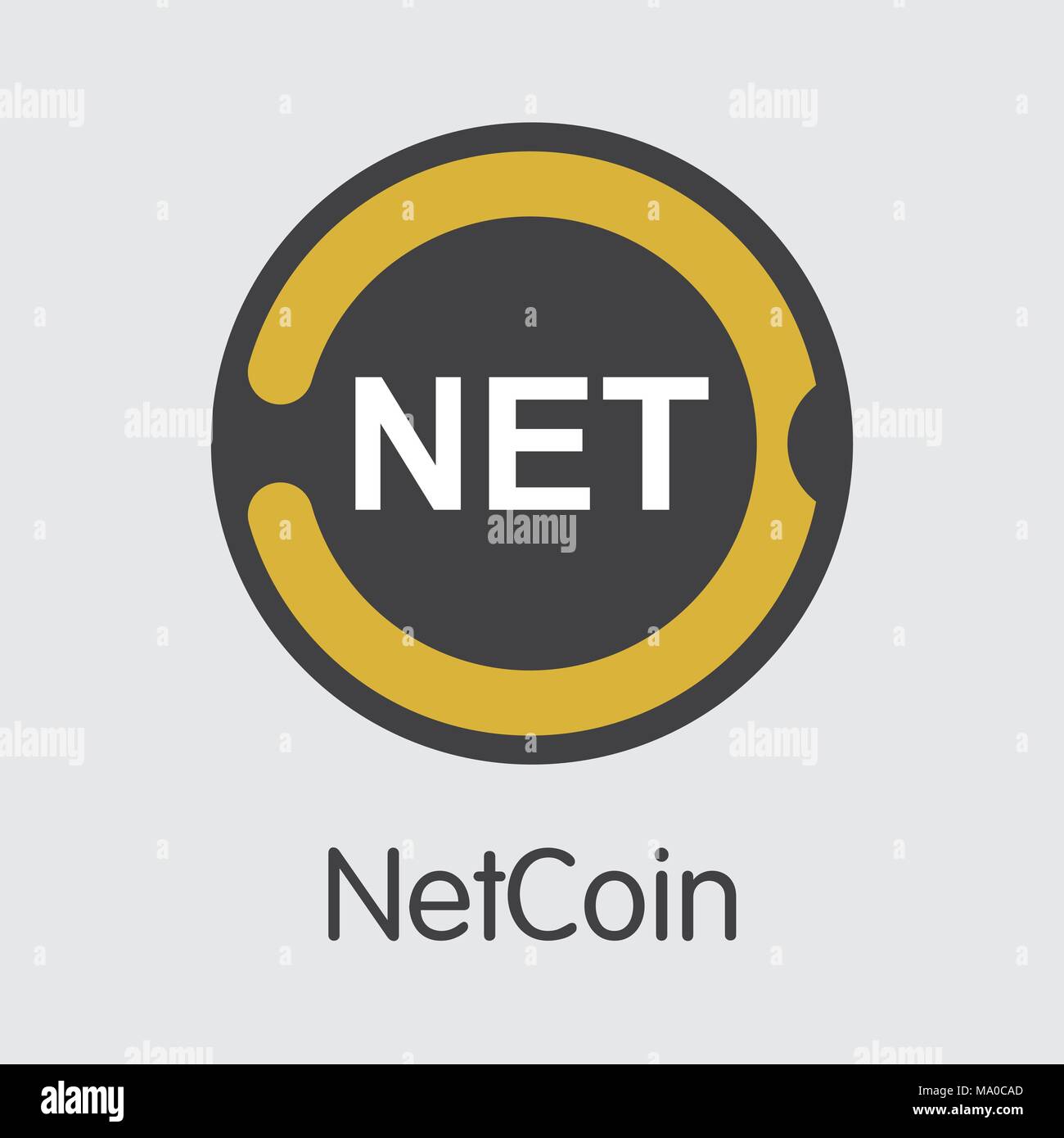 Netcoin Cryptocurrency. Vector NET Coin Illustration Stock Vector Image ...