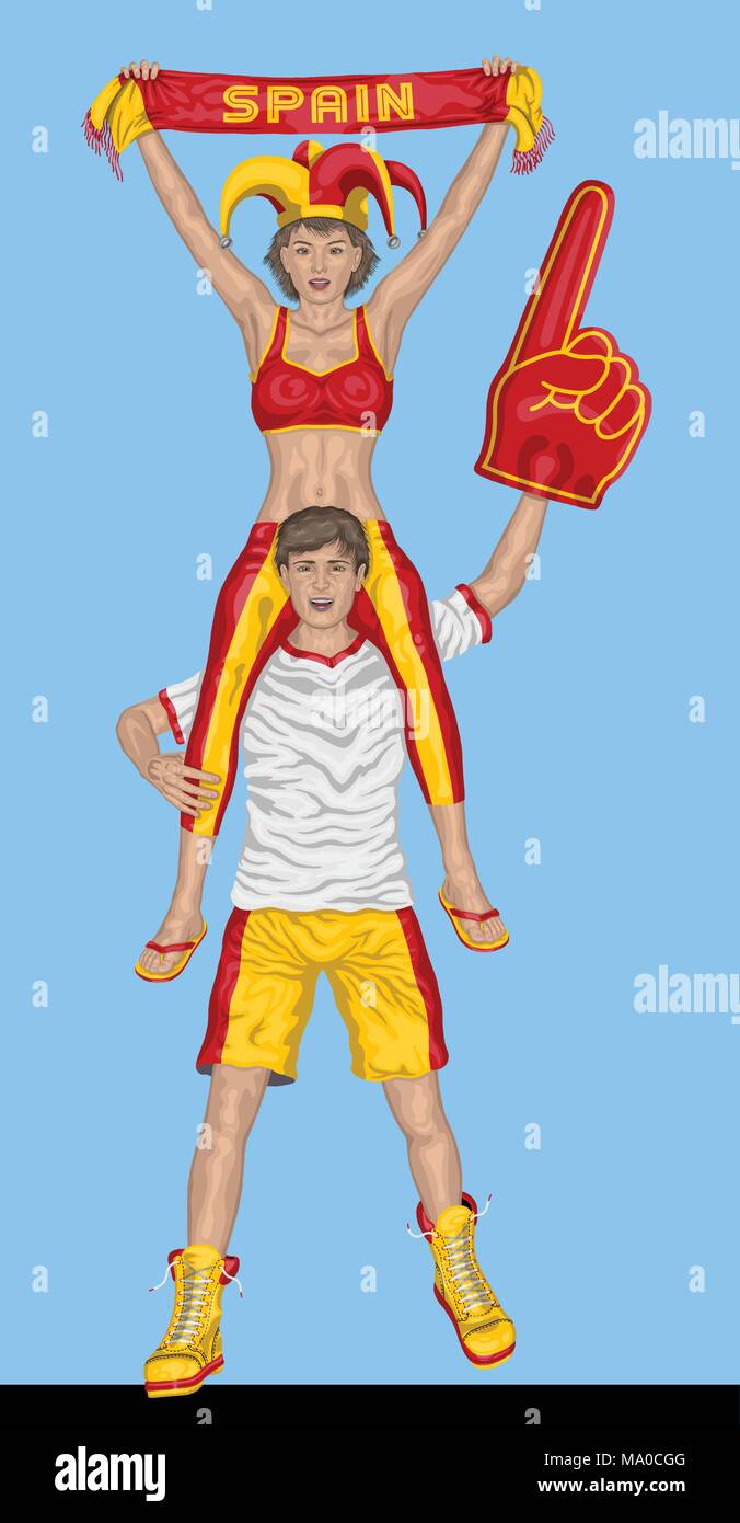 Spain female team Stock Vector Images - Alamy