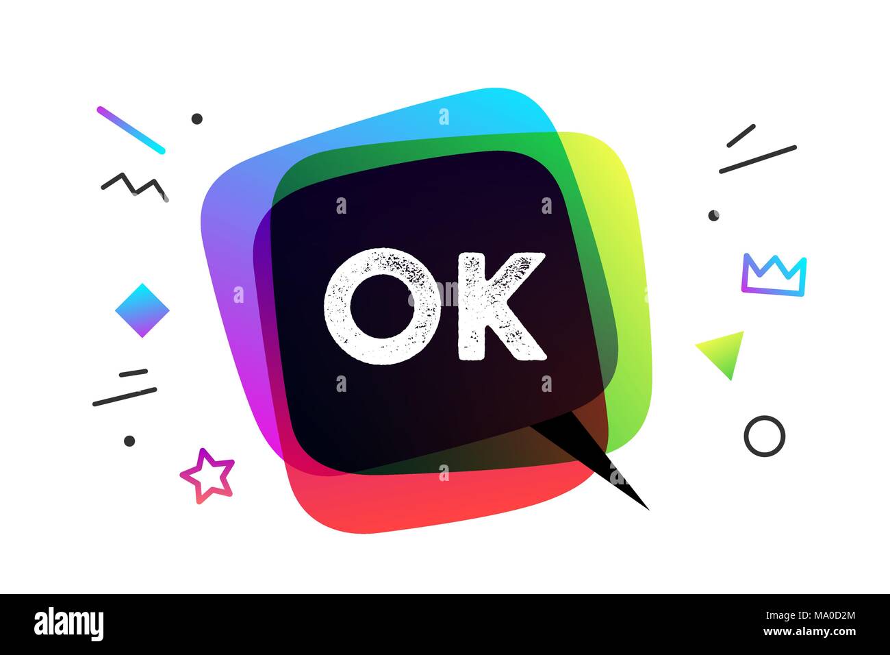 Ok. Banner, speech bubble, poster Stock Vector Image & Art - Alamy