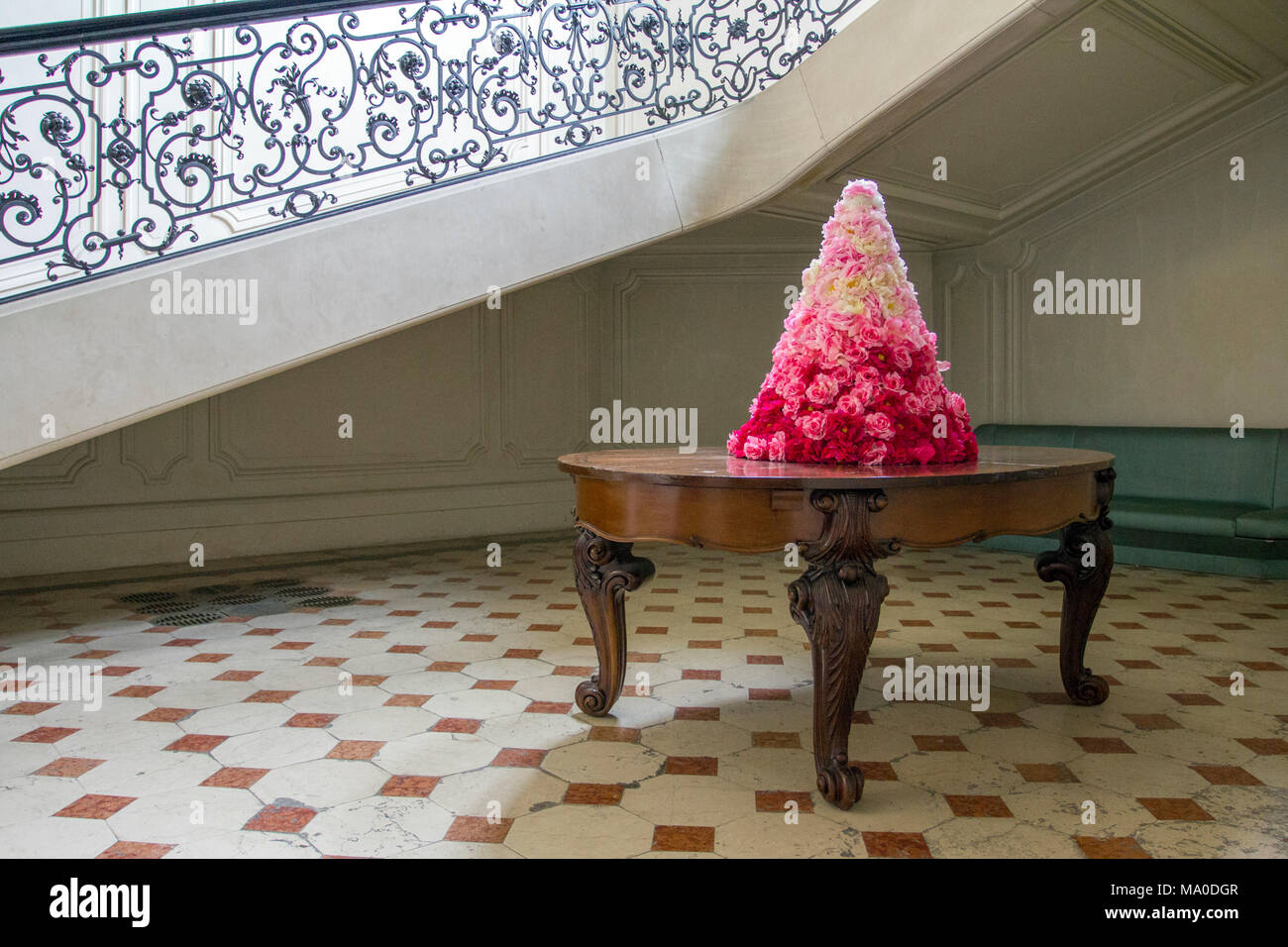 Steps in the famous Festetics Palace in Keszthely, Hungary Stock Photo ...