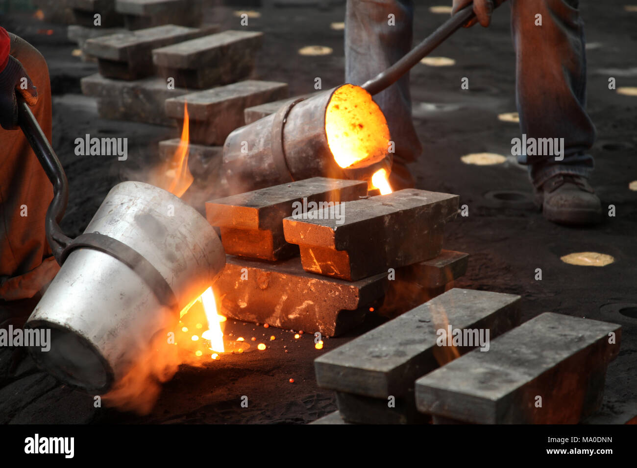 Liquid Molten Steel Industry Stock Photo - Alamy