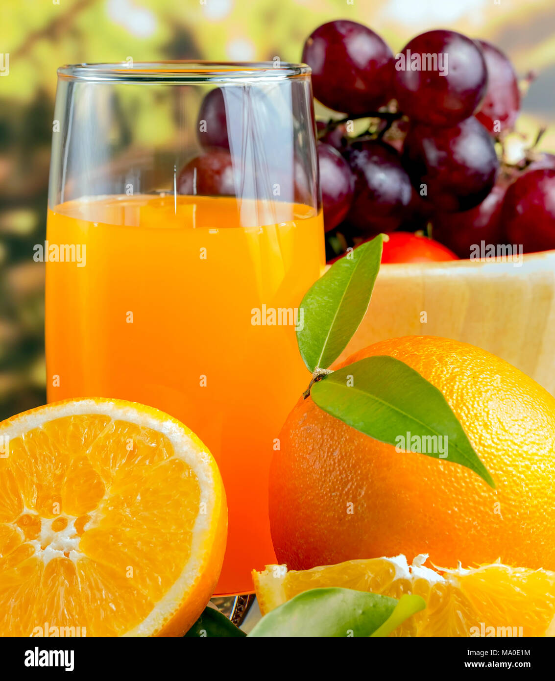 Fresh Orange Juice Representing Healthy Eating And Drink Stock Photo ...