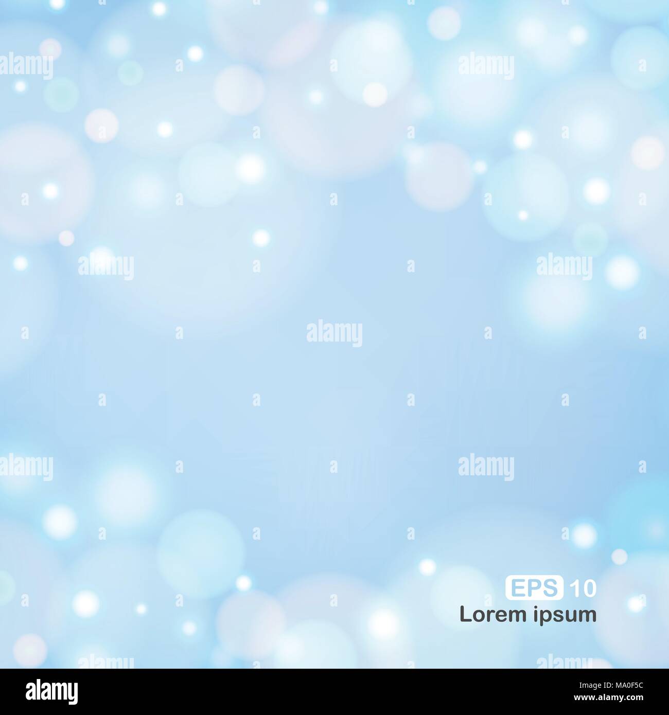 Abstract of blue sky background with colorful bokeh pattern, vector ...