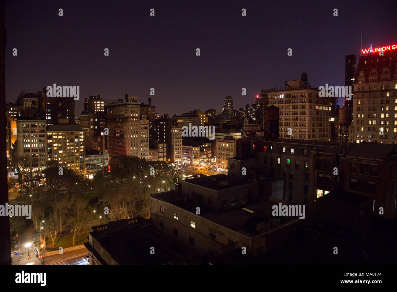 New York's Buildings in Night shot Stock Photo - Alamy
