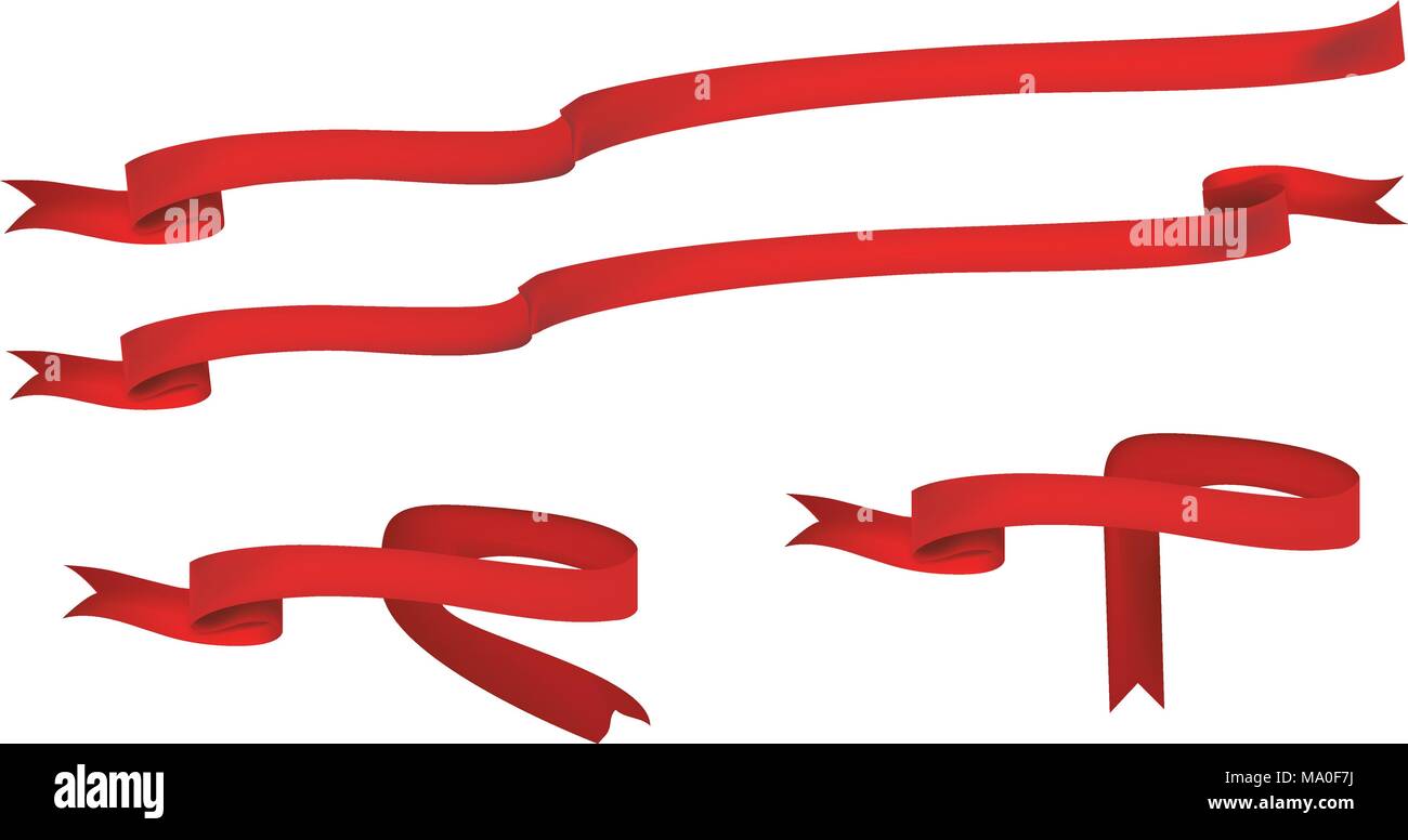 Illustrated vector ribbons and banners for design solutions Stock ...