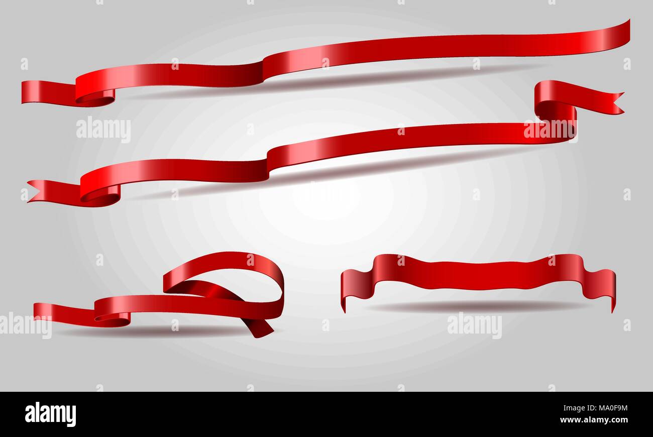Set of long and short ribbon banners for your design Stock Vector Image ...