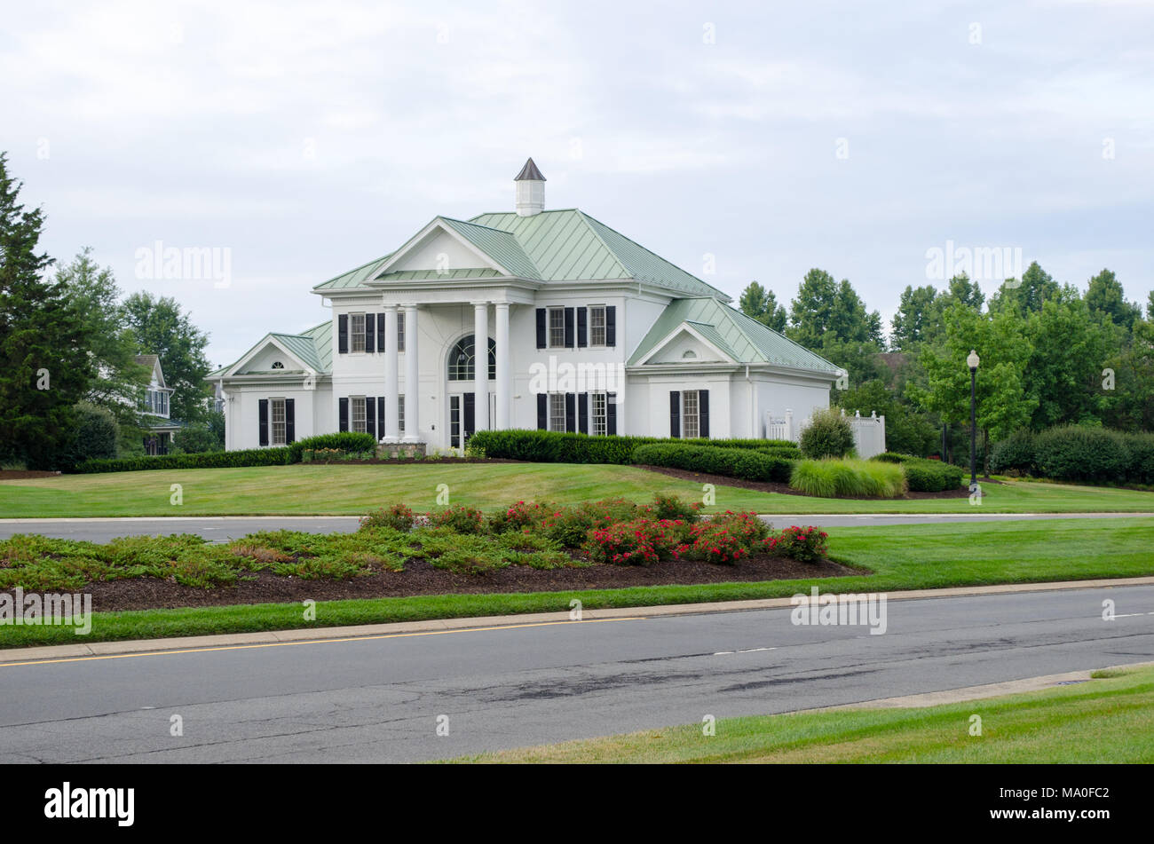 House building at road side Stock Photo - Alamy