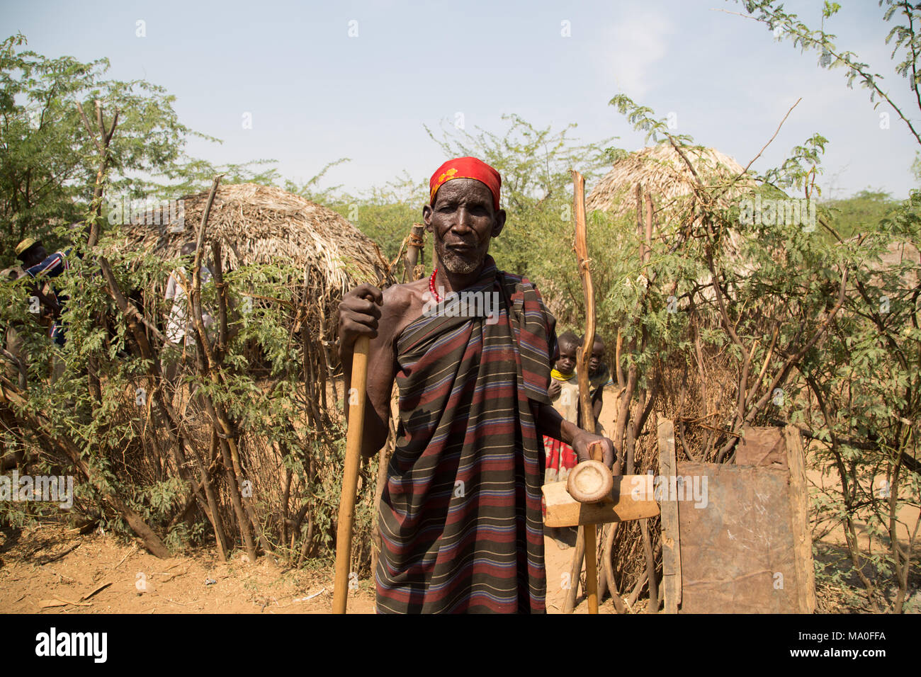 Africa kenya turkana tribe village hi-res stock photography and images ...