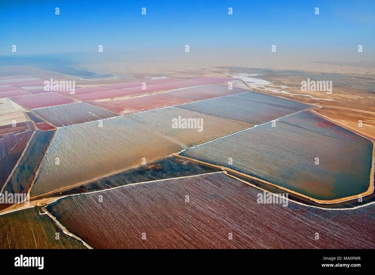 Aerial view of one of the worlds largest salt mines located between ...