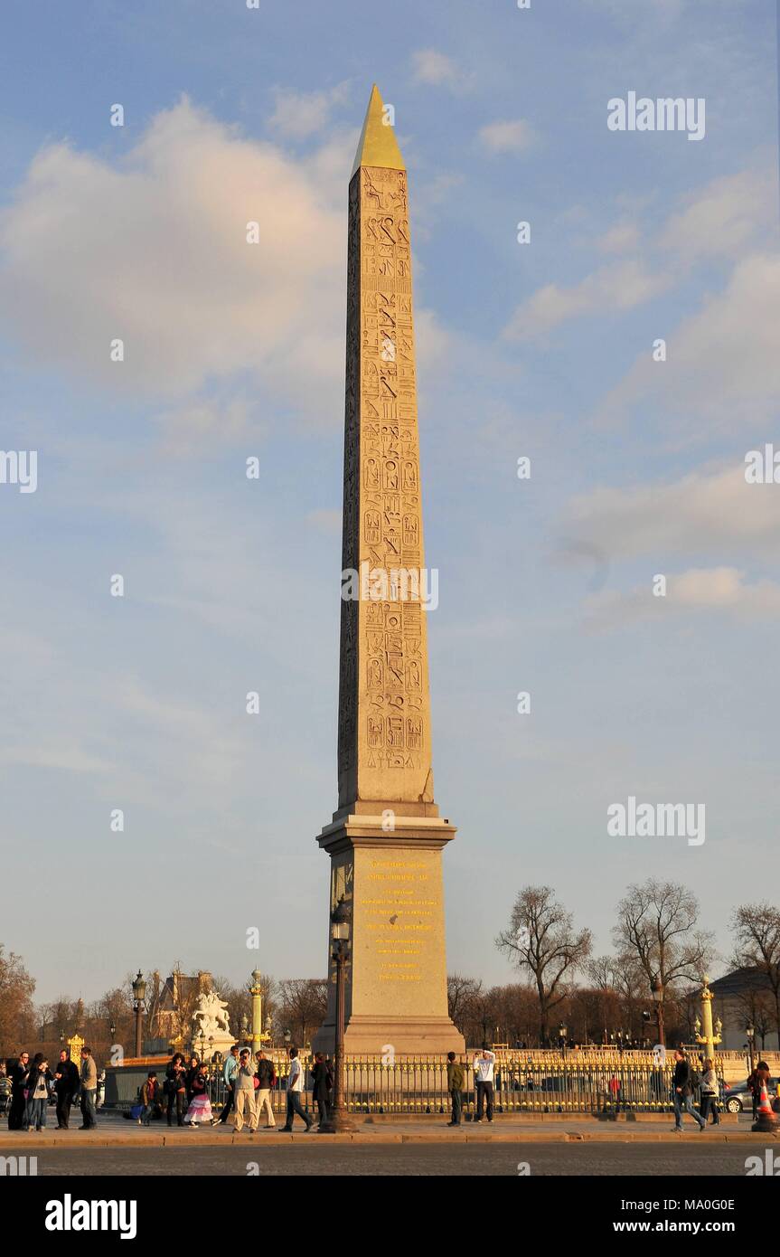 The Luxor Obelisk is a 23 metres high Ancient Egyptian obelisk standing ...