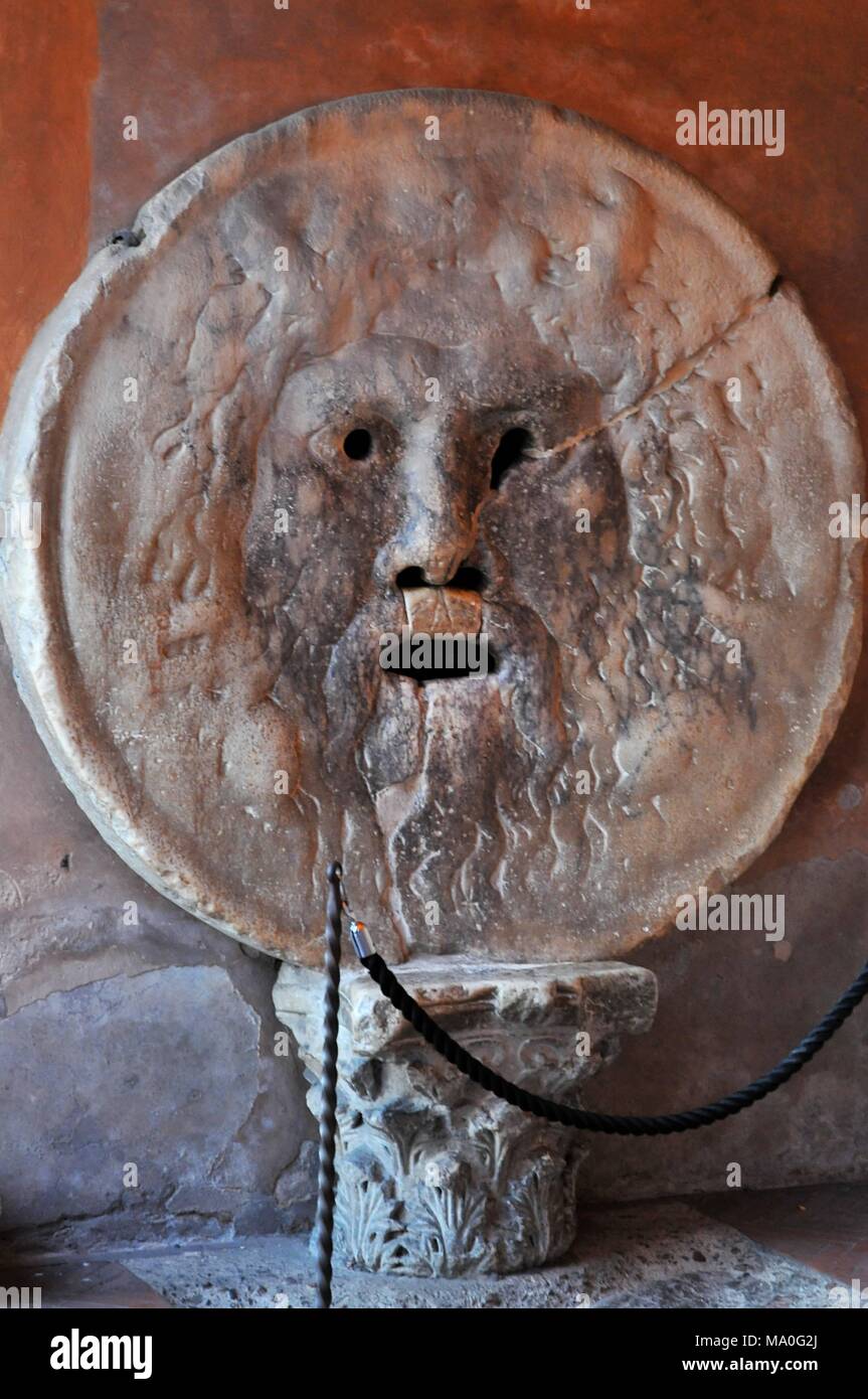 The Mouth of Truth is a marble mask in Rome, Italy, which stands ...