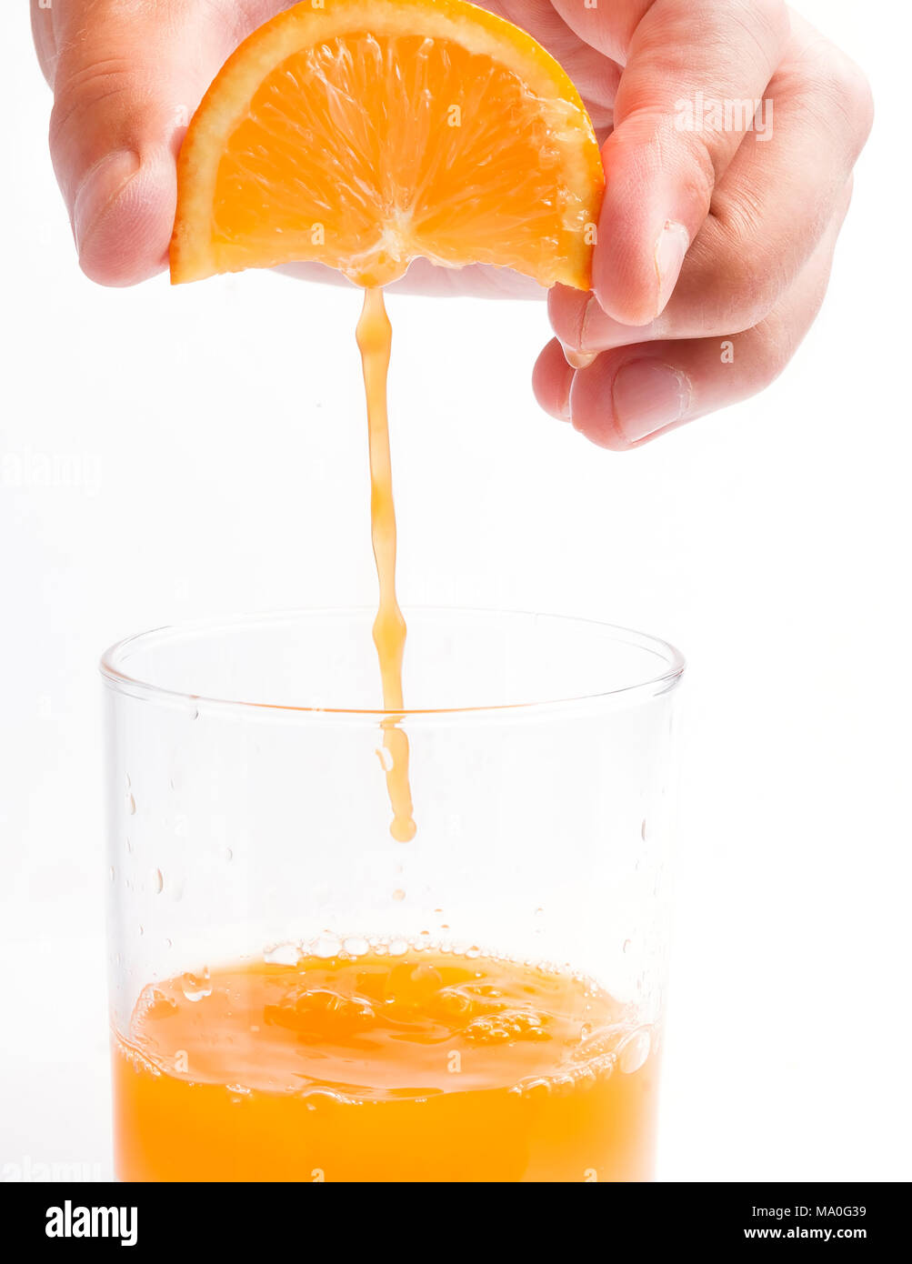 Freshly Squeezed Juice Showing Tropical Fruit And Organic Stock Photo ...