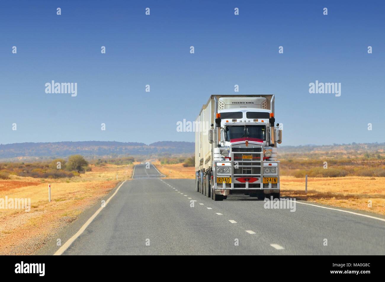 Road train in outback Queensland, Australia Stock Photo - Alamy