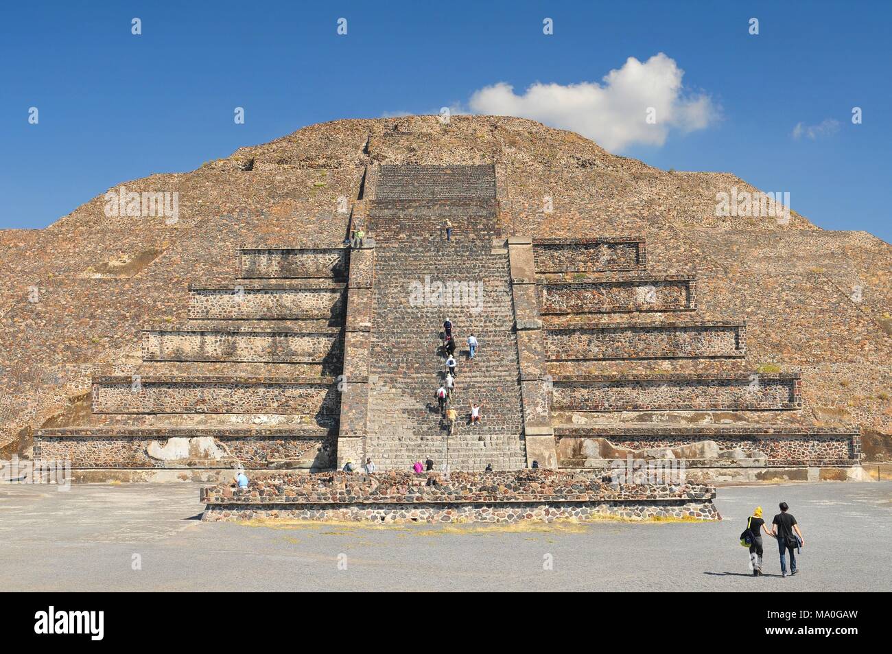 View of Moon Pyramids in ancient city Teotihuacan, Mexico Stock Photo ...