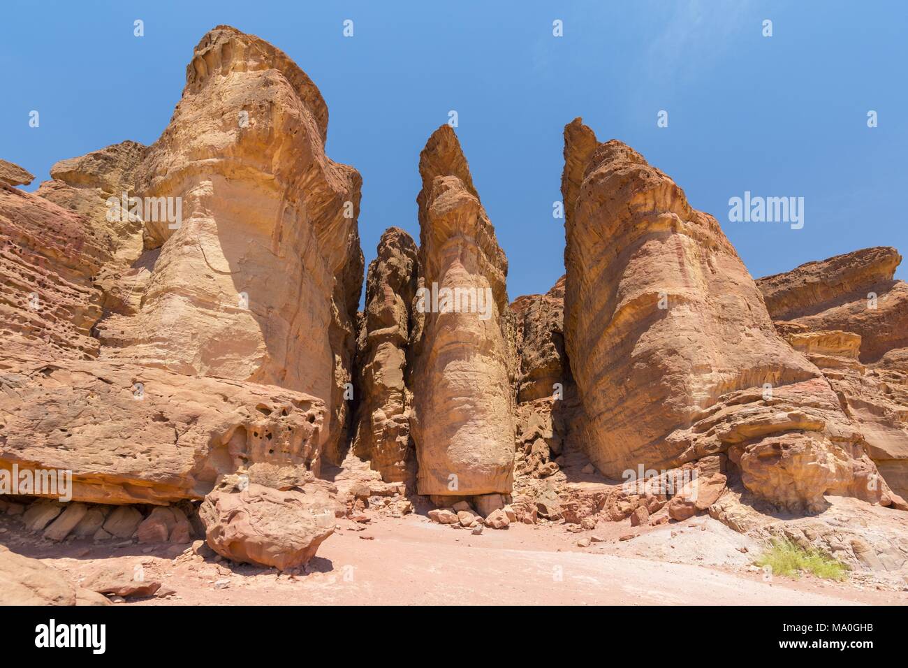 Solomon's Pillars rock formation at Timna Park in the southern Negev ...